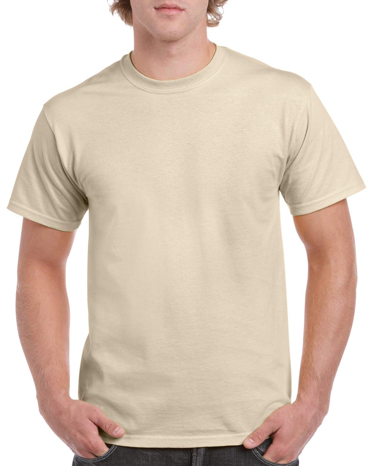 Heavy Cotton 100% Cotton Tshirt (G500) Sand, 3XL | Amazon.com
