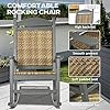 Amazon.com : Outsunny Outdoor Rocking Chair, Traditional Wicker Porch ...