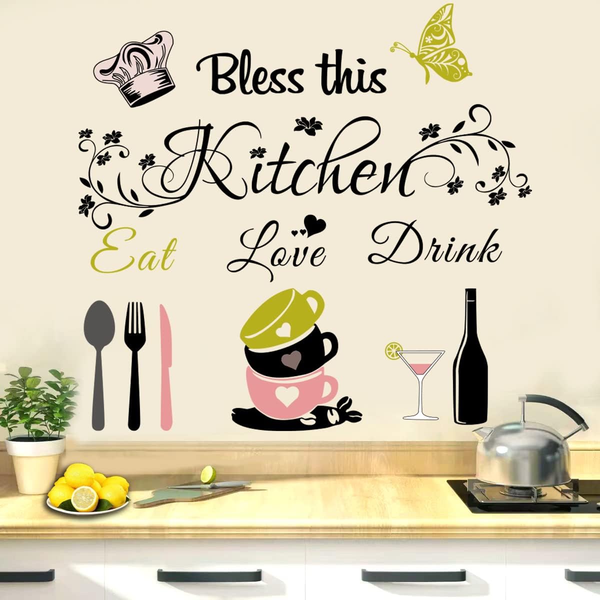 Amazon.com: Kitchen Wall Decals Wall Arts Stickers Dining Room Rules ...