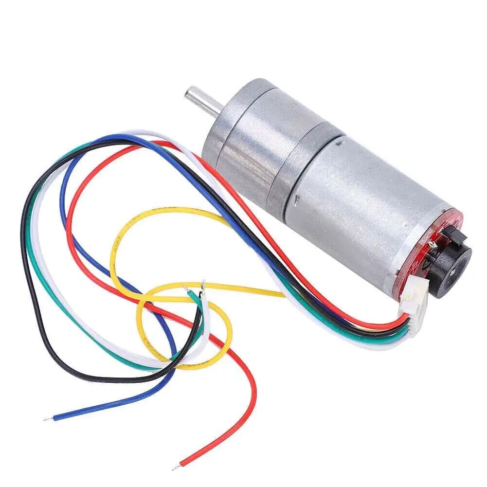 DC Motor GA25-370 with Encoder 2kg 280RPM 12V with Bracket: Buy Online ...