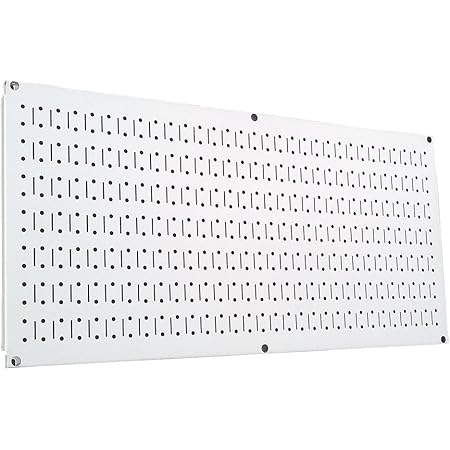 Wall Control Pegboard 16in x 32in Horizontal White Metal Pegboard Tool ...