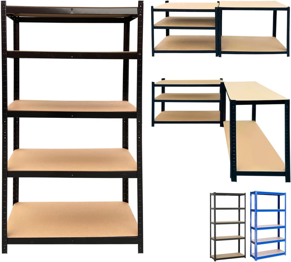 Amazon.com: 5-Tier Metal Shelving Unit Adjustable Garage Shed Storage ...