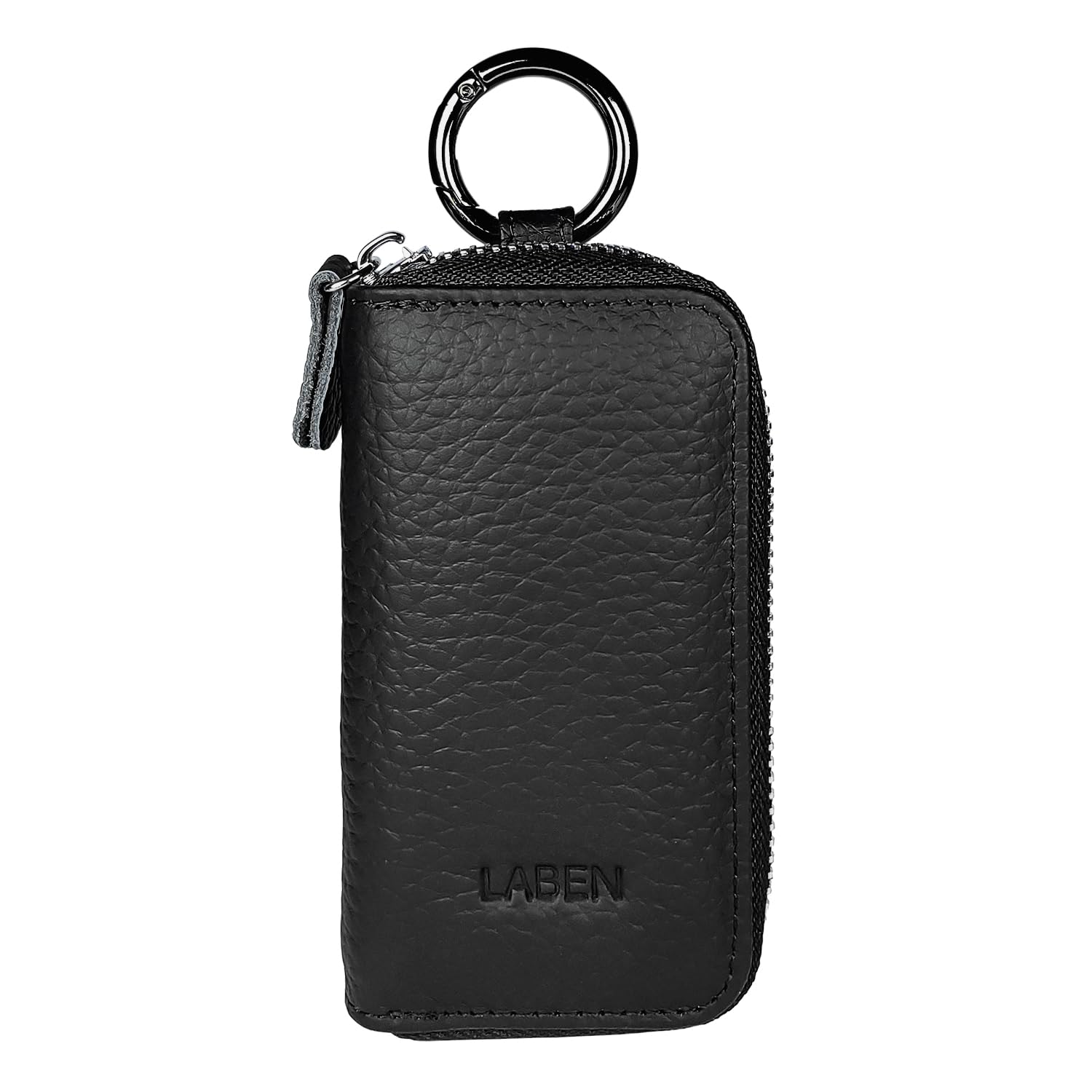Amazon.com: LABEN Genuine Leather Car Key Holder Bag Keychain Case ...
