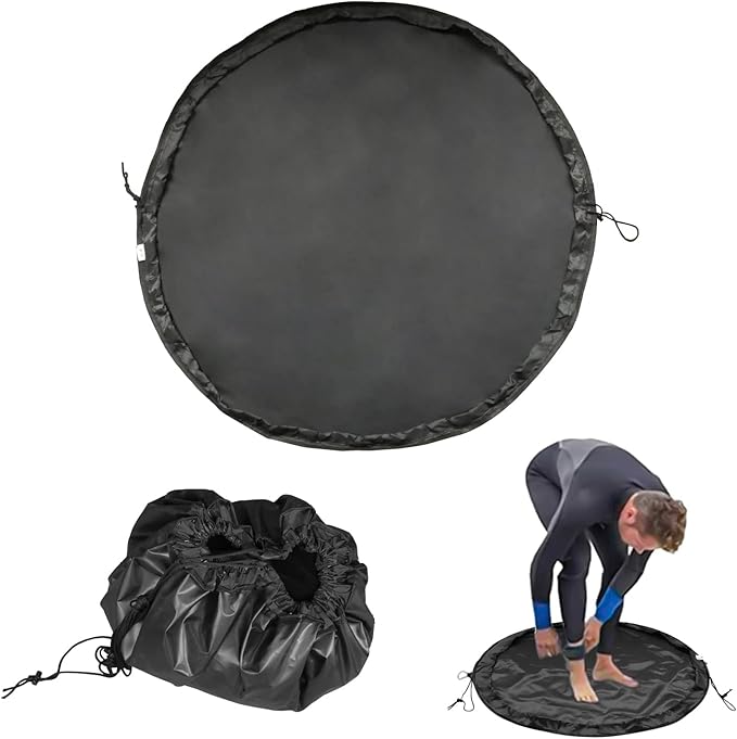 DGHOME Wetsuit Changing Mat,Black Waterproof Surf Change Mats Portable ...