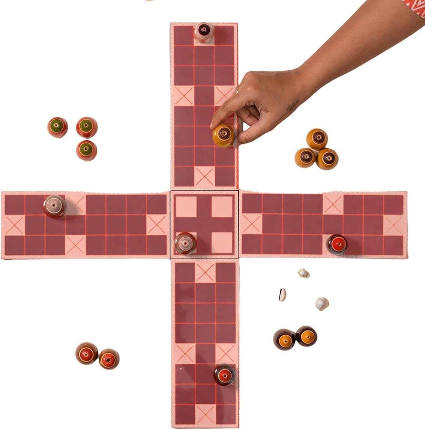 Amazon.com: Bricker The Indian Ludo Game, Chausar Game Chopat, Chaupad ...