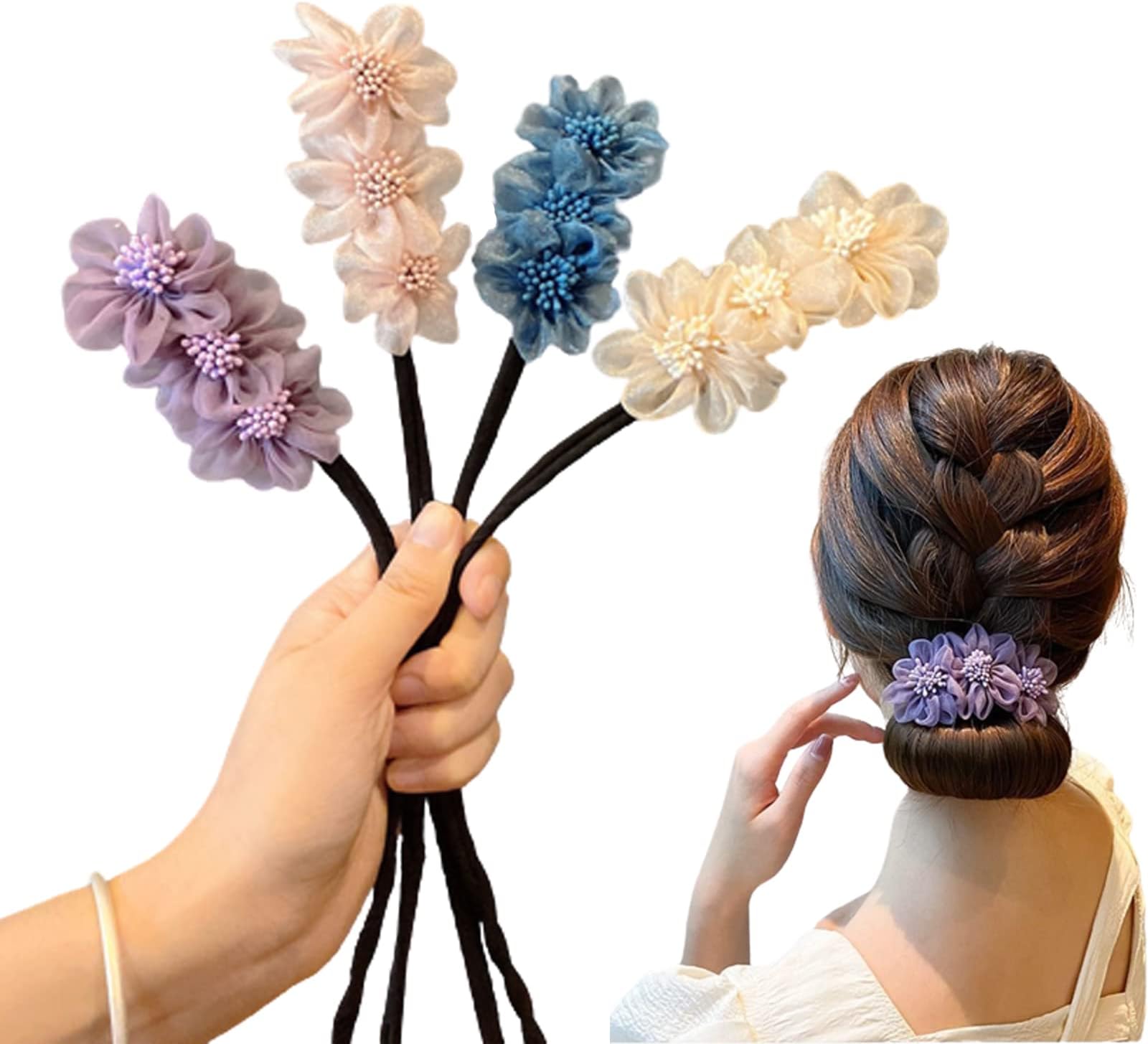 Amazon.com: OUGWA 3 Pieces Hair Bun Maker Round bun and crown hairstyle ...