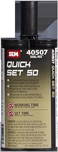 Amazon.com: SEM 40507 Dual-Mix Quick Set 50 Second - 7 oz. : Automotive