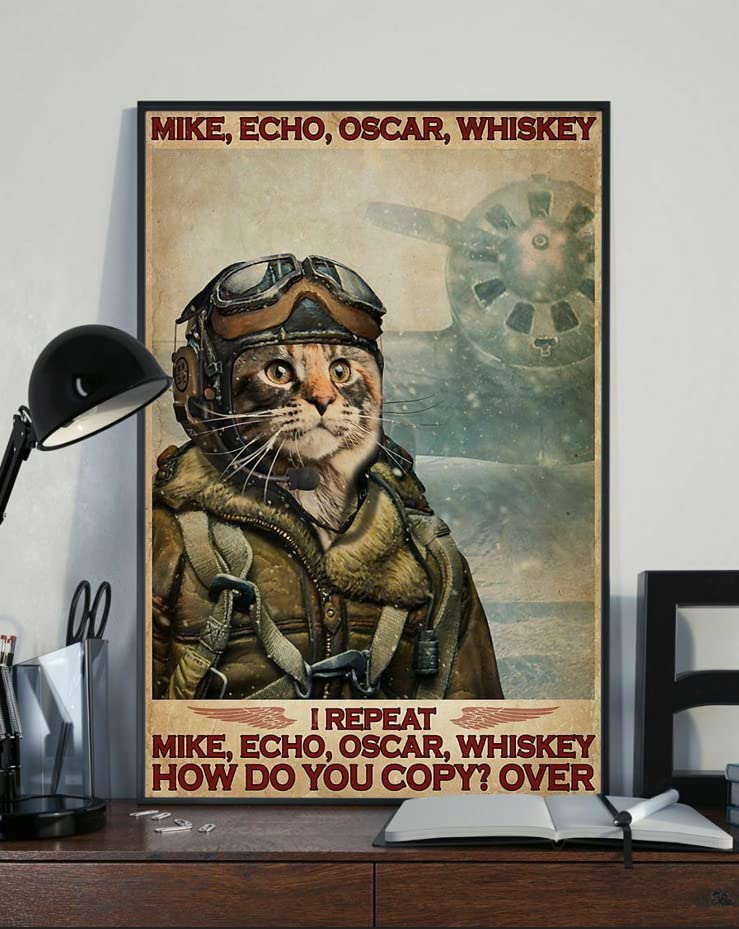 Amazon.com: Mike Echo Oscar Whiskey I Repeat How Do You Copy Over Funny Retro Metal Tin Sign ...