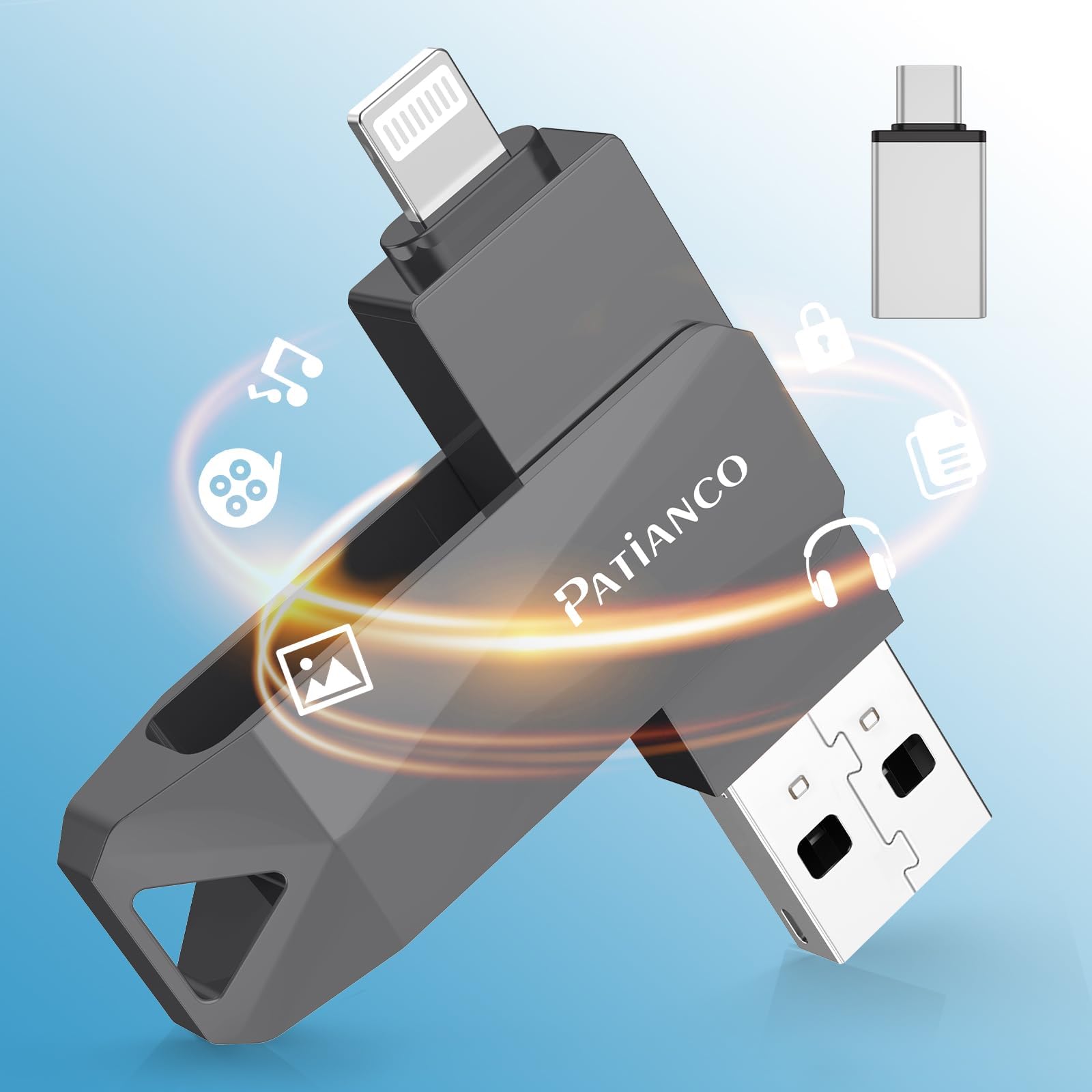 iDiskk 128G Lightning USB Stick für iPhone MFi-zertifizierter iPhone ...