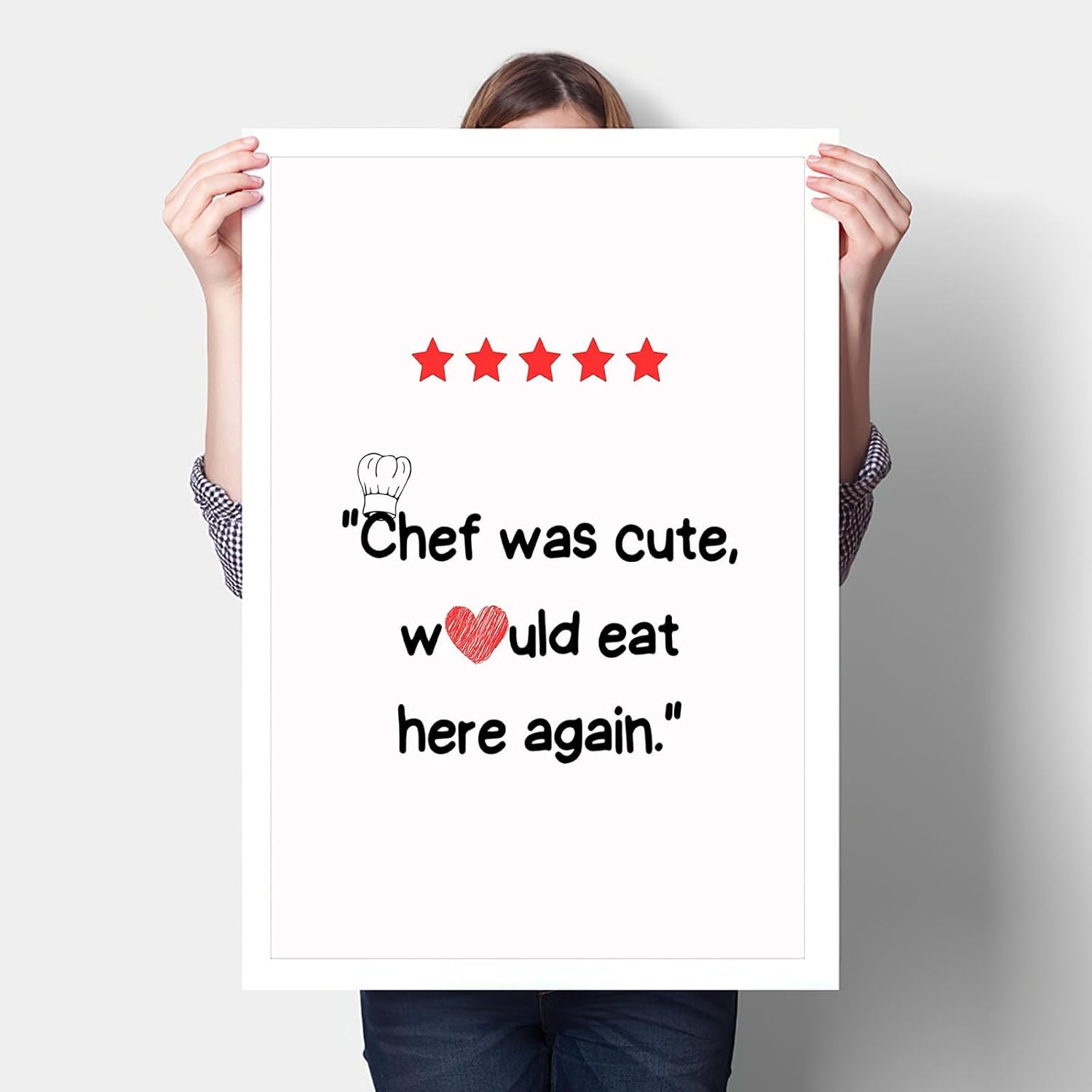 Amazon.com: Modern Kitchen Wall Art - Funky Funny Chef Was Cute Would ...