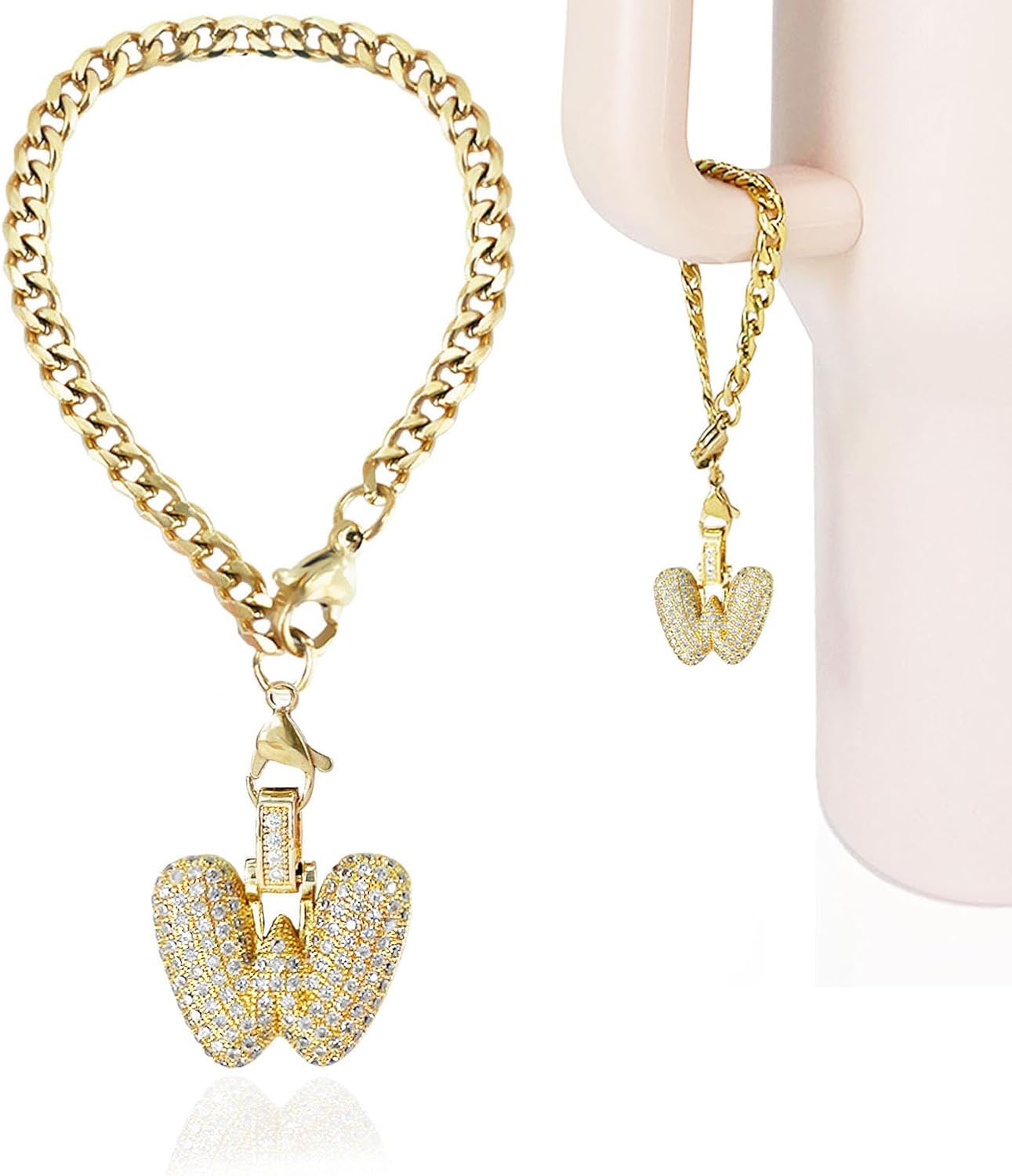 Amazon.com: LUHOHI Cup Charms for Stanley Handle- Bubble Letter Charms ...