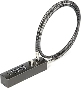Combination Cable Lock, 23.6 inch Steel Cable Lock 4 Digit Combination ...