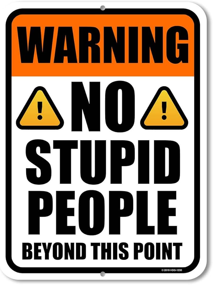 Amazon.com: Honey Dew Gifts Funny Inappropriate Signs, Warning No ...