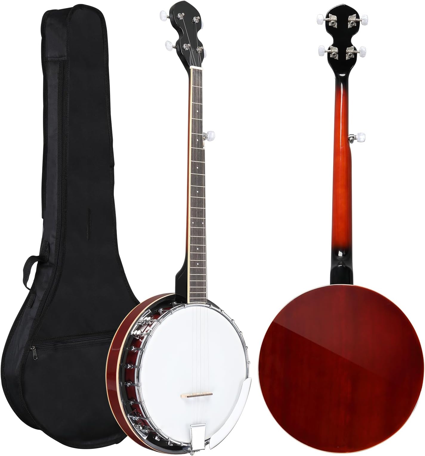 Amazon.com: Full Size 5 String Left Handed Banjos Set with Closed Solid ...