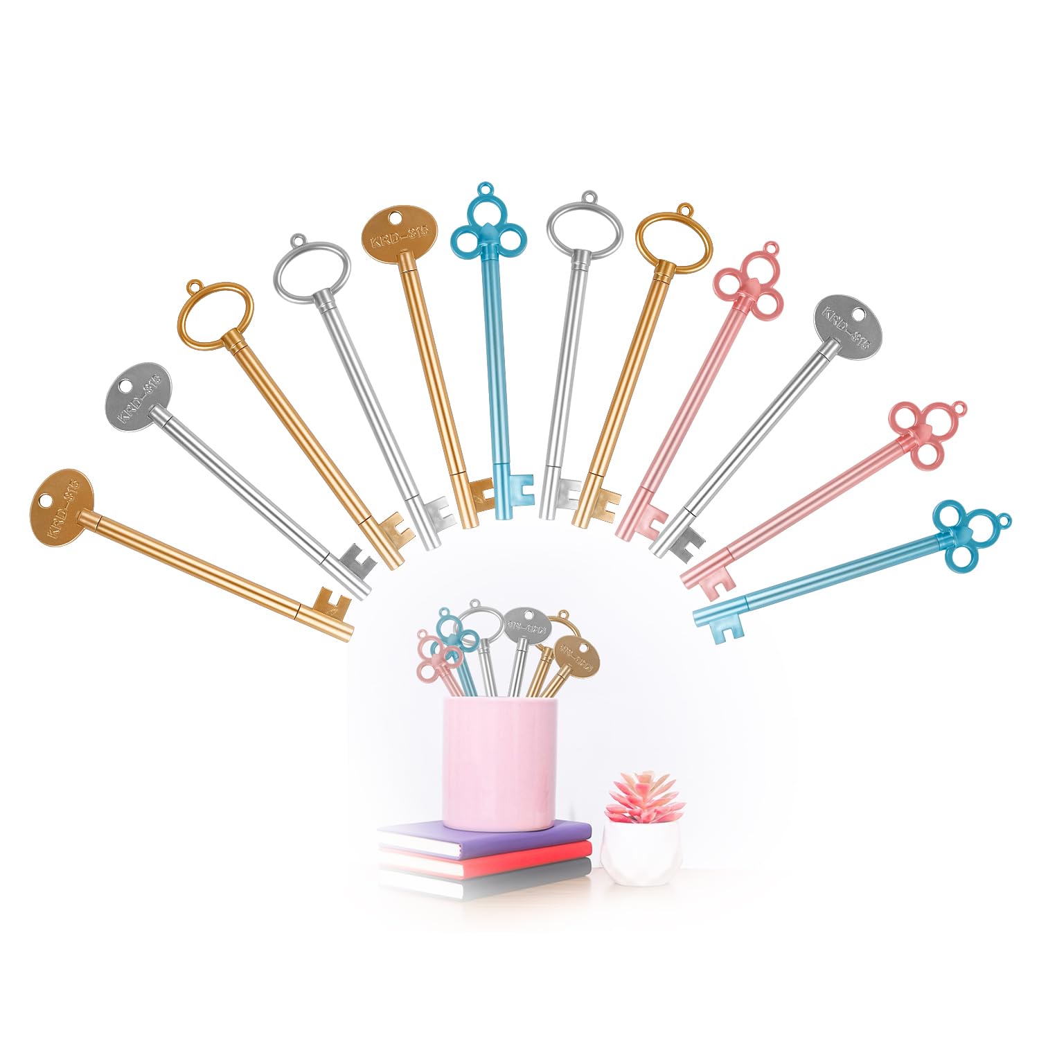 YSDMY Key Shape Pen 24 Pcs Key Gel Ink Pens 0.5mm Gel Pens,Gel Ink Pens ...