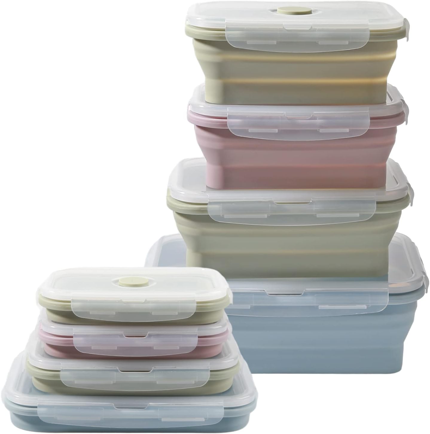 Amazon.com: BLYANX Set of 4 Collapsible Silicone Food Storage ...