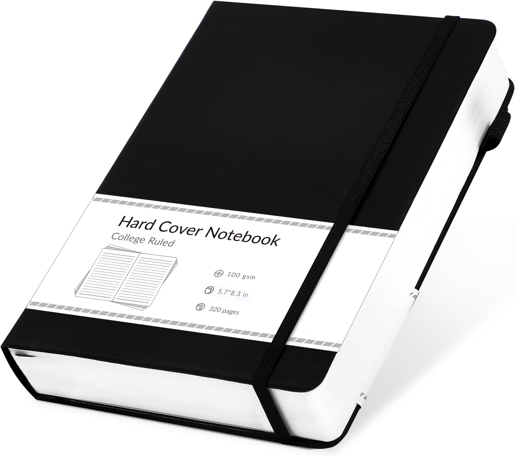 Amazon.com : Thick College Ruled Notebook with 366 Numbered Pages, A5 ...