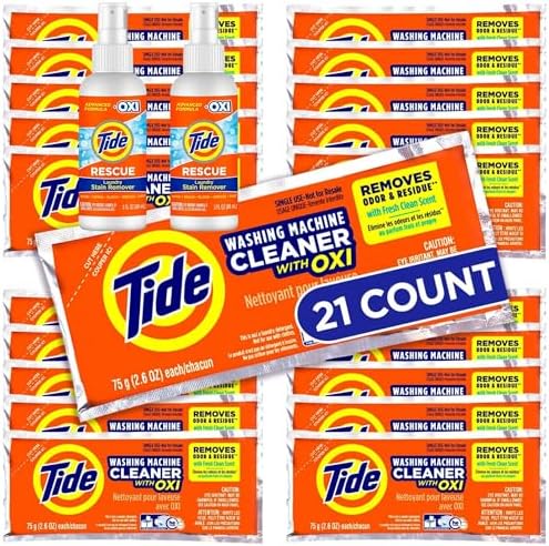 Amazon.com: Tide Washing Machine Cleaner (21 Count) Laundry Stain ...