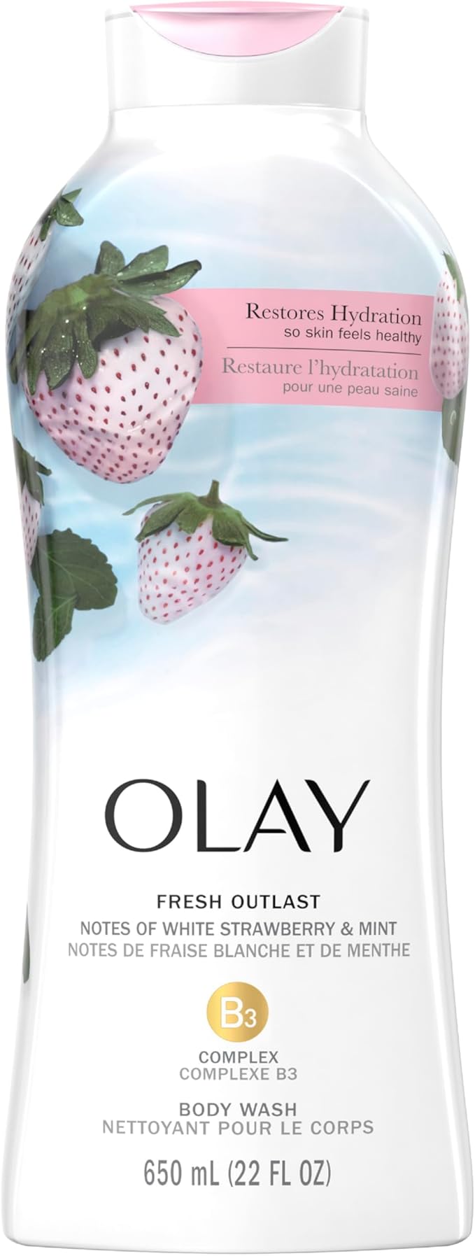 Olay Fresh Outlast Cooling White Strawberry & Mint Body Wash 650mL : Amazon.ca: Beauty ...