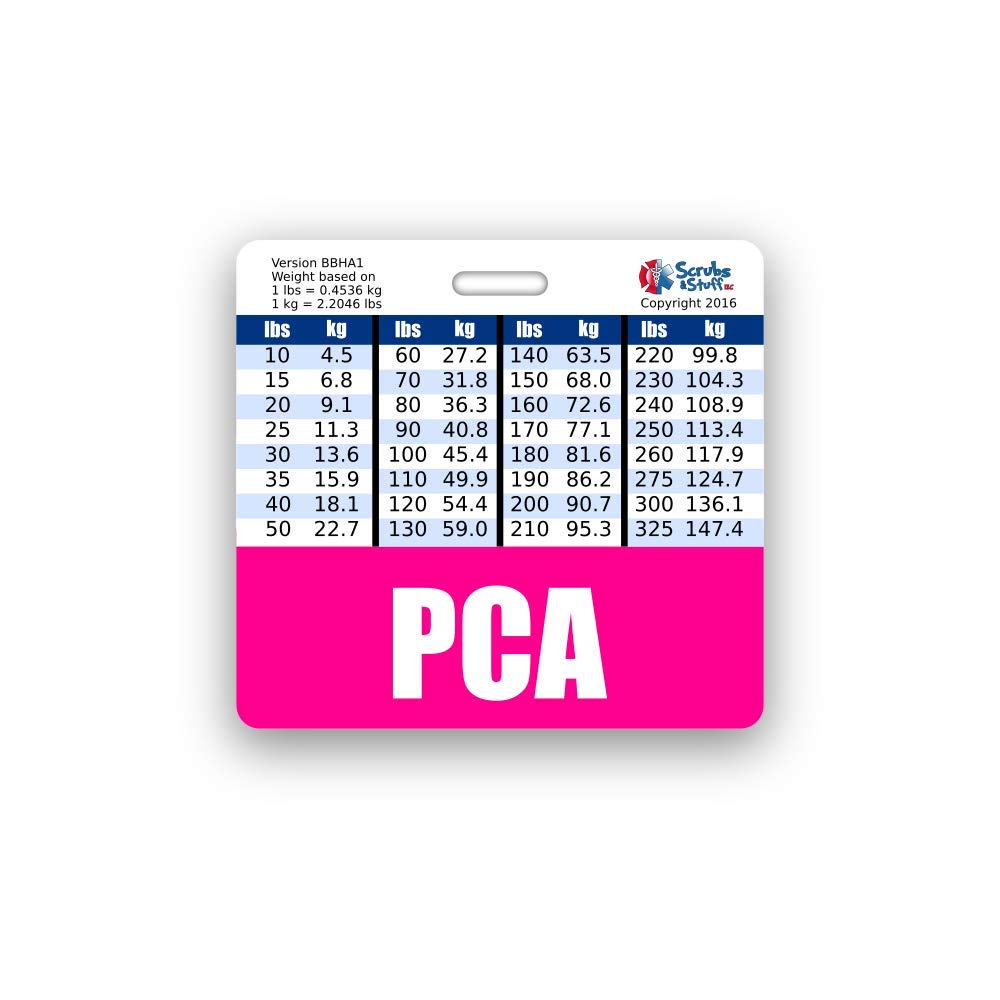 Amazon.com : PCA Badge Buddy Horizontal w/Height & Weight Conversion ...