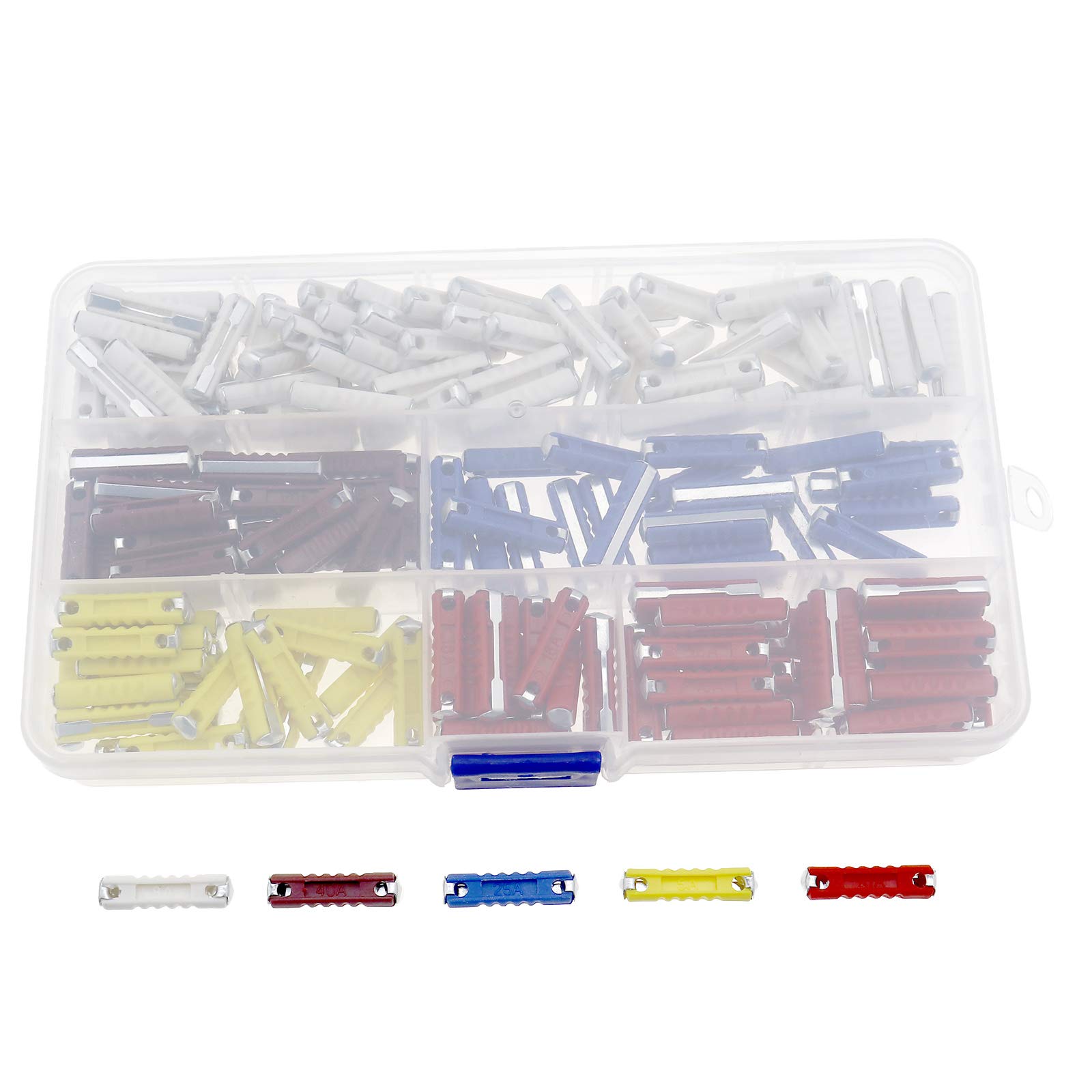 Amazon.com: SING F LTD 200pcs Car Torpedo Fuses Box Kit 5A 8A 16A 25A ...