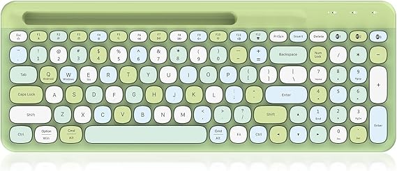 Amazon.com: PINKCAT Colorful Computer Portable Bluetooth Keyboard ...