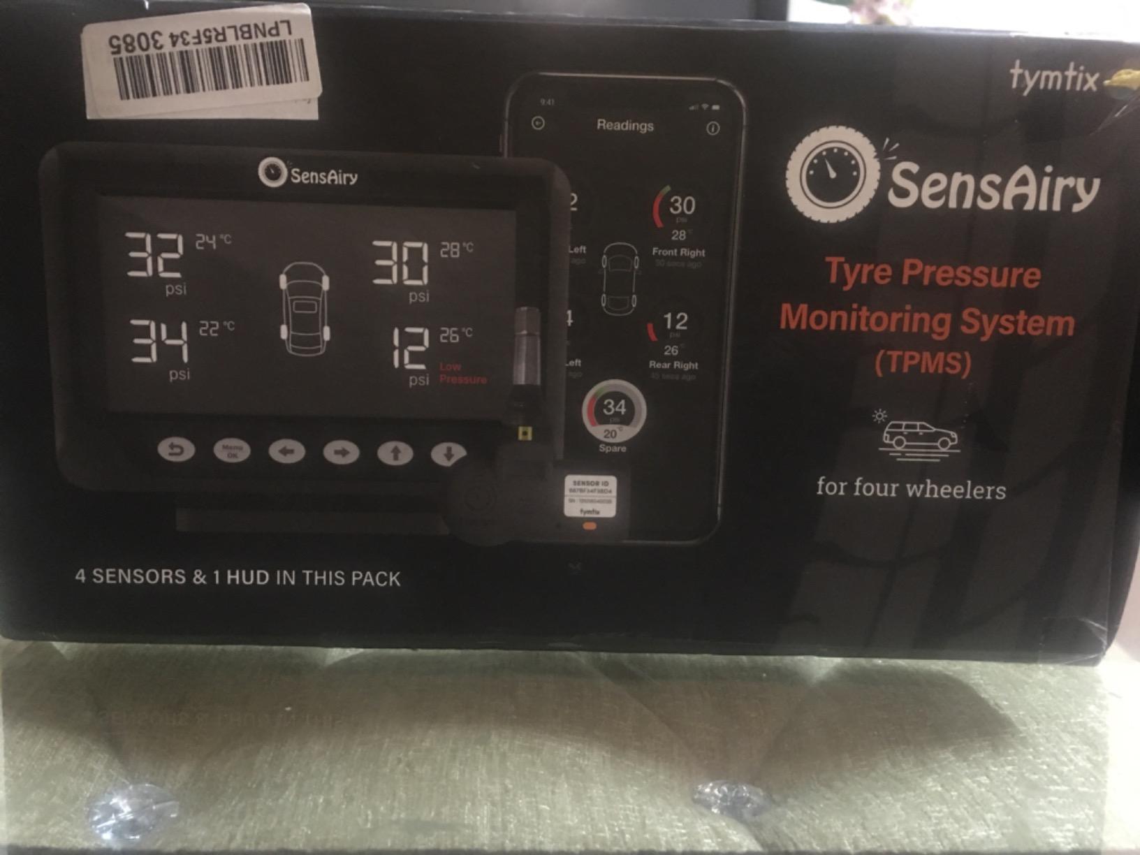 SensAiry - Bluetooth LE Tyre Pressure Monitoring System (TPMS) with LCD ...