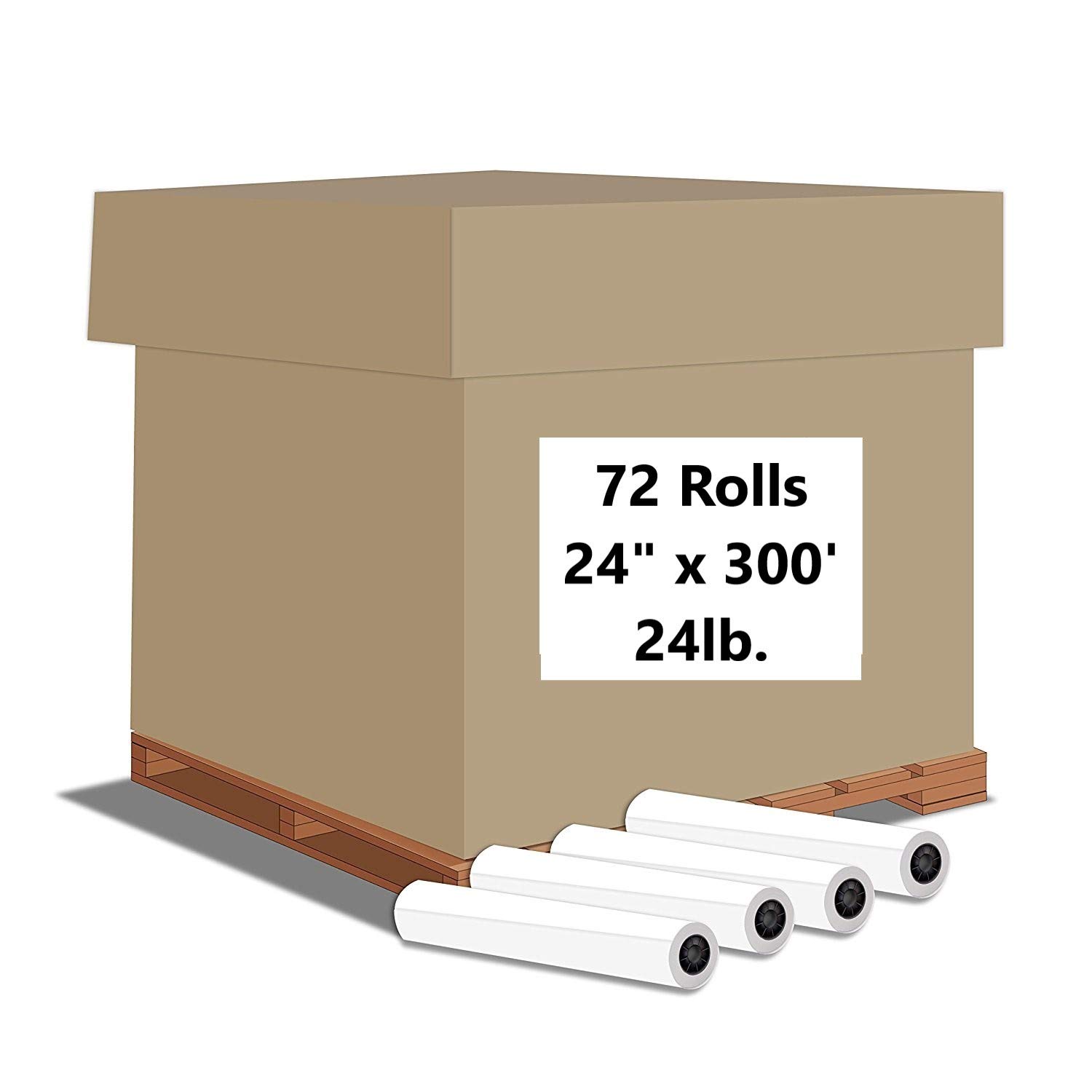 Amazon.com : Alliance Wide Format Paper 24" x 300' CAD Bond Rolls (24lb ...