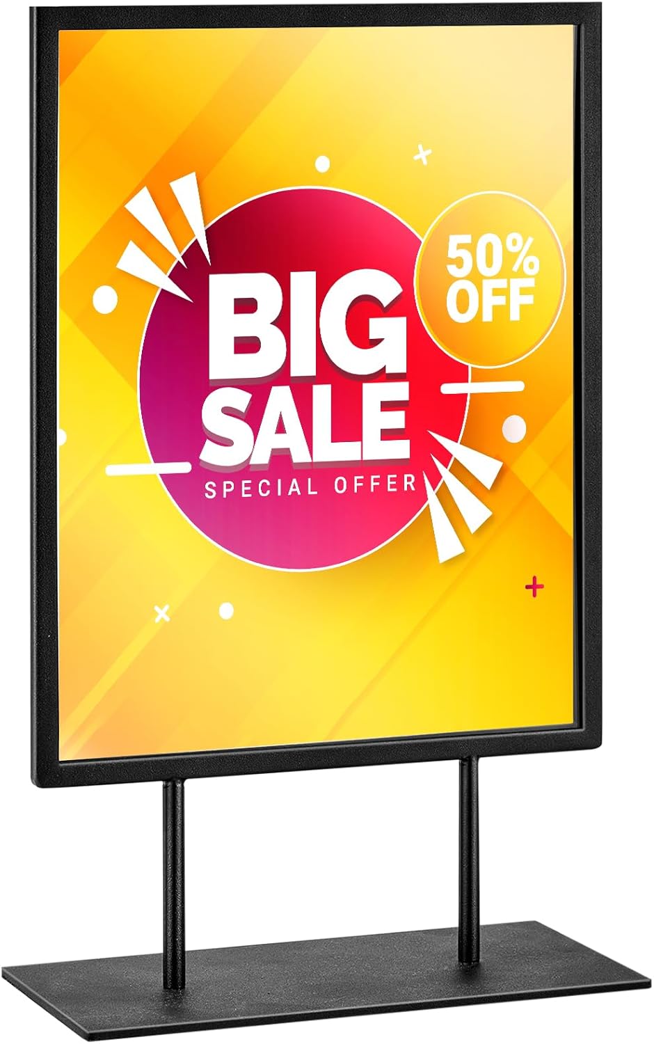 Amazon.com: Zhengmy Tabletop Sign Holder with Flat Base Double Sided ...