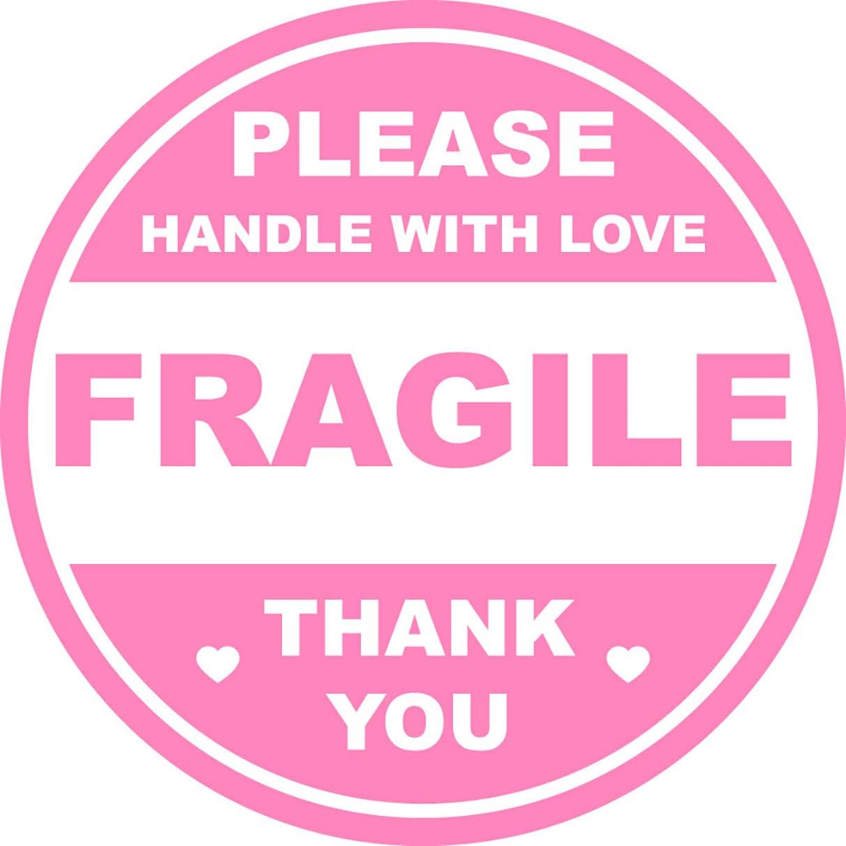 Amazon.com : Pink Fragile Shipping Sticker,2 inch 150pcs Cute Fragile ...