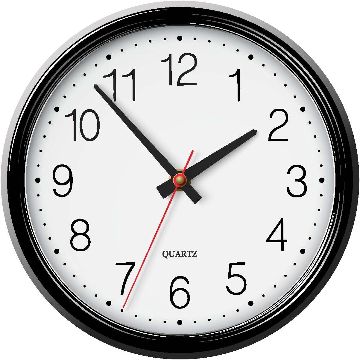 Amazon.com: Wall Clock, 12-Inch, Black Silent Non-Ticking Easy to Read ...