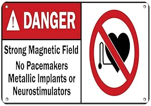 Amazon.com: Aluminum Metal Sign Magnetic Pacemakers Metallic Implants ...