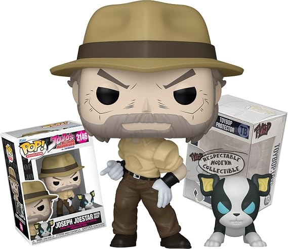 Amazon.com: Funko JoJo's Bizarre Adventure Joseph Joestar with Iggy ...