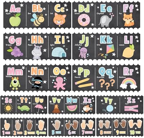 Amazon.com: Hadley Designs Alphabet for Classroom Wall Decor - ABC ...