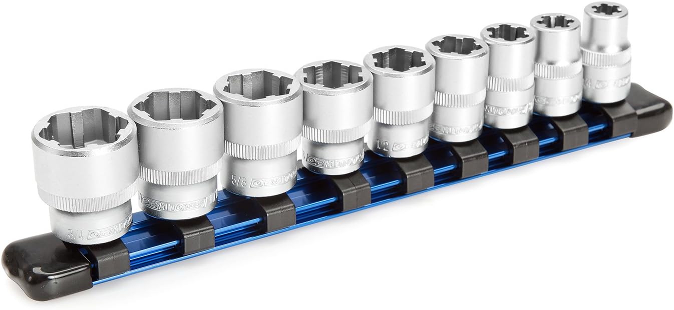 GRIPEDGE Tools | 10-PC – 3/8'' Drive Deep Metric RPT Socket Extractor ...