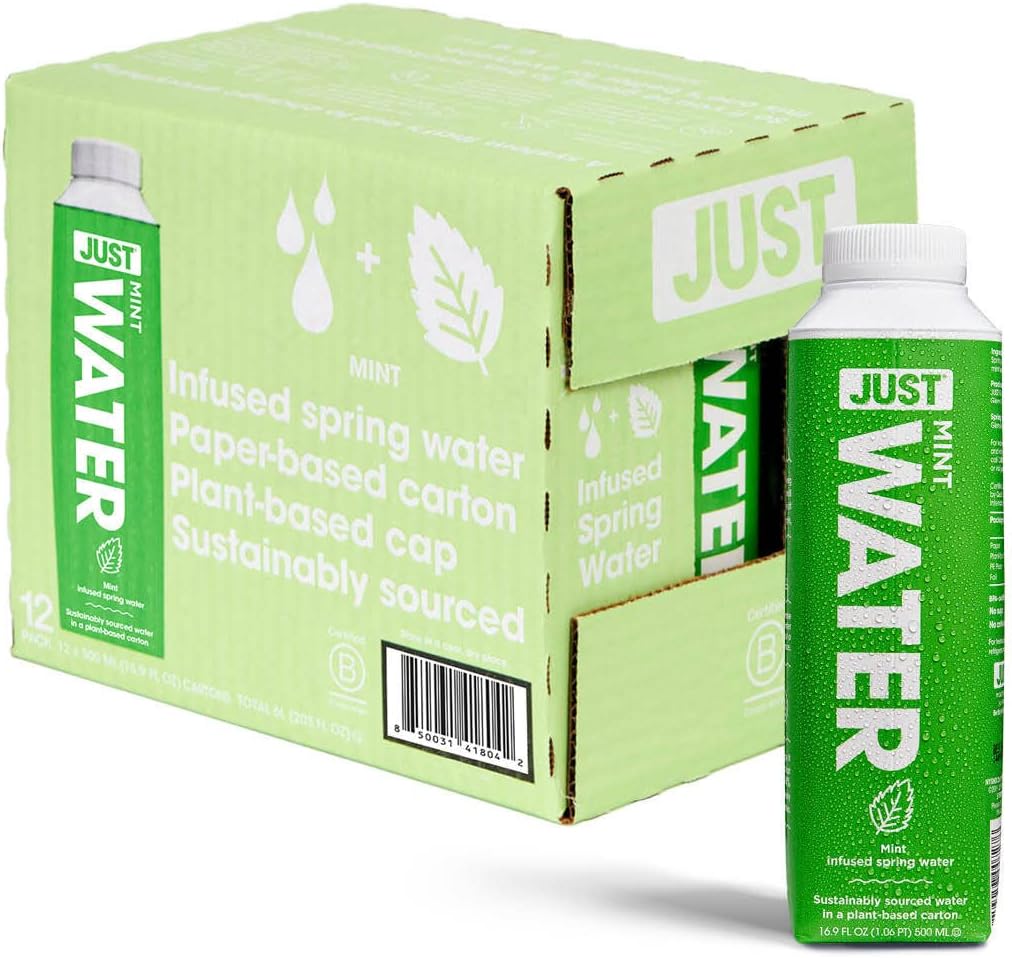 Amazon.com: JUST Water Infused - Mint Flavored Spring Water - Eco ...