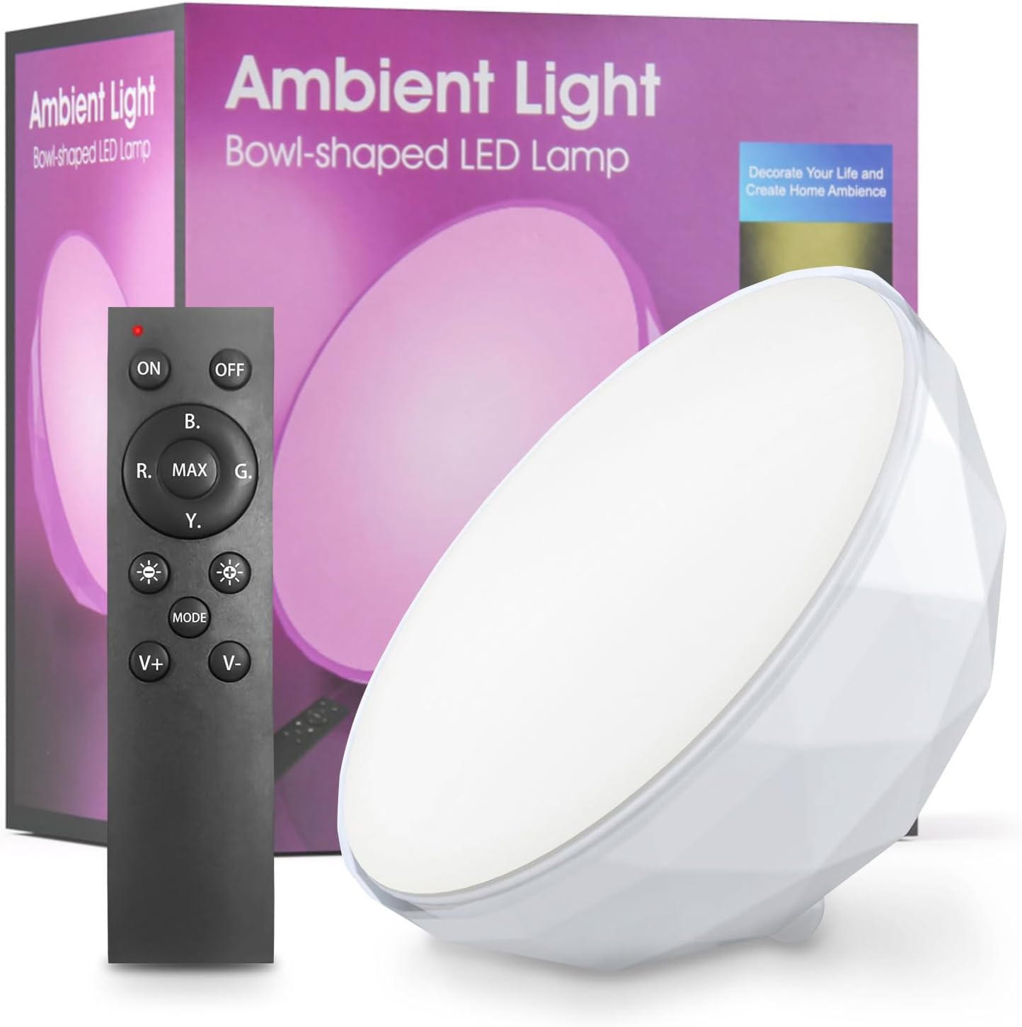 VITANO Mood Lamp, Ambient Light, Dimmable RGB Color Changing Table Lamp ...