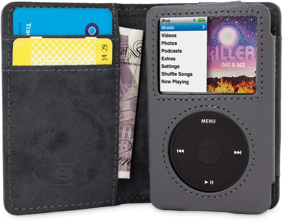 Amazon.com: igadgitz Black Genuine Leather Case Cover for Apple iPod ...