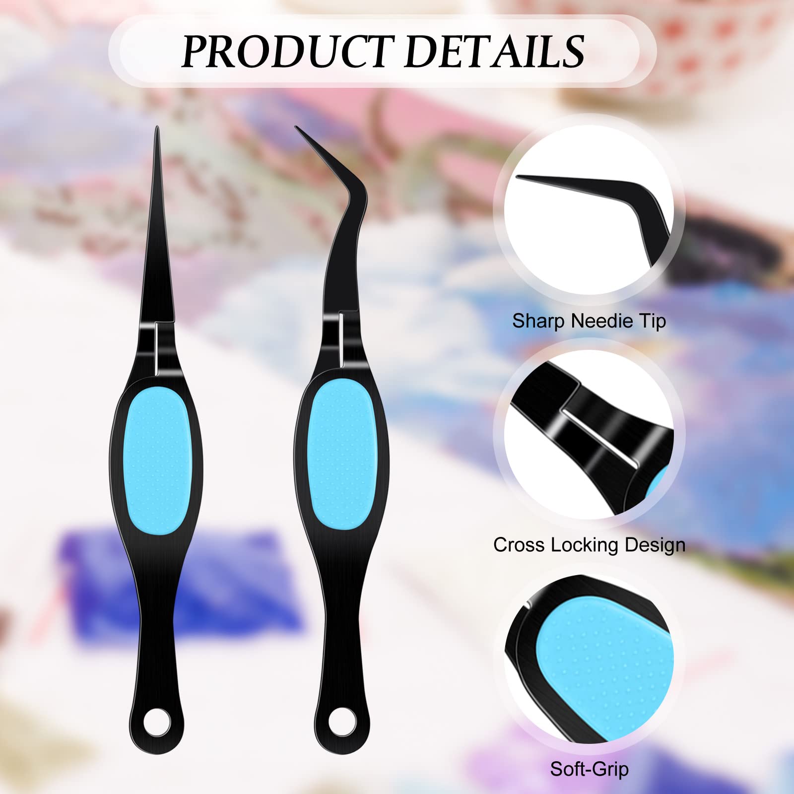 Snapklik.com : Chumia Reverse Tweezers Craft Crossing Lock Tweezers ...