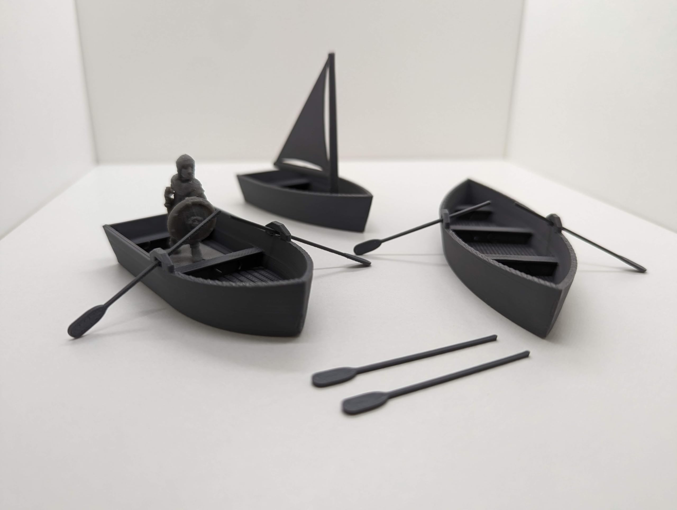 Small Sailing Rowing Boats Set | 28mm 1/56 Scale Miniature | RPG ...