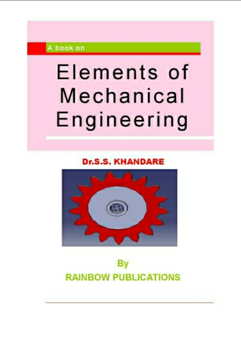 Elements of Mechanical Engineering : K.R.Gopalakrishna, Sudhir ...