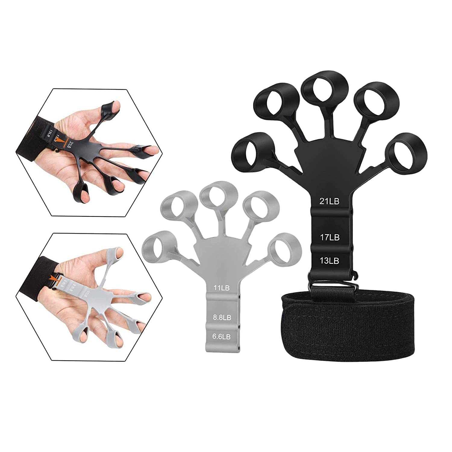 Buy FITFIX® New Finger Gripper Strength Trainer Forearm Exerciser Hand ...