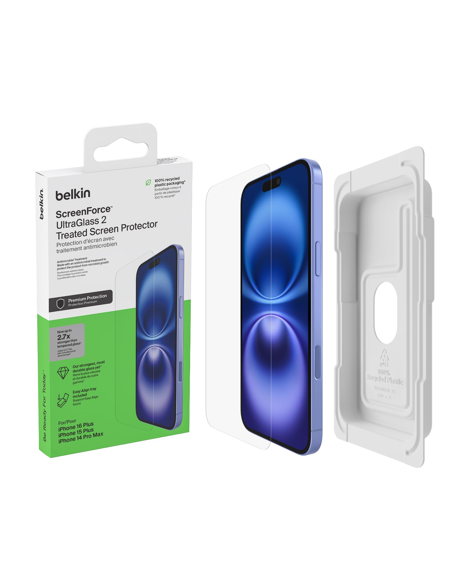 Belkin ScreenForce UltraGlass 2 Treated Screen Protector, Scratch ...