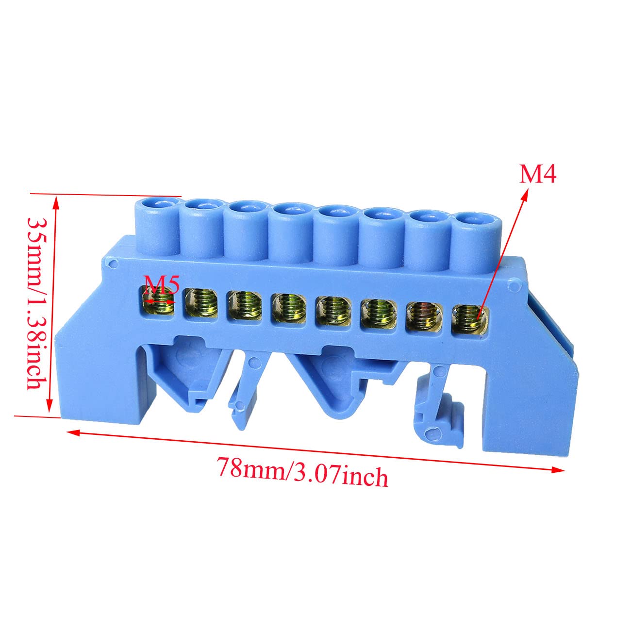 Snapklik.com : Terminal Block Terminal Bus Bar 8 Positions Screw Brass ...