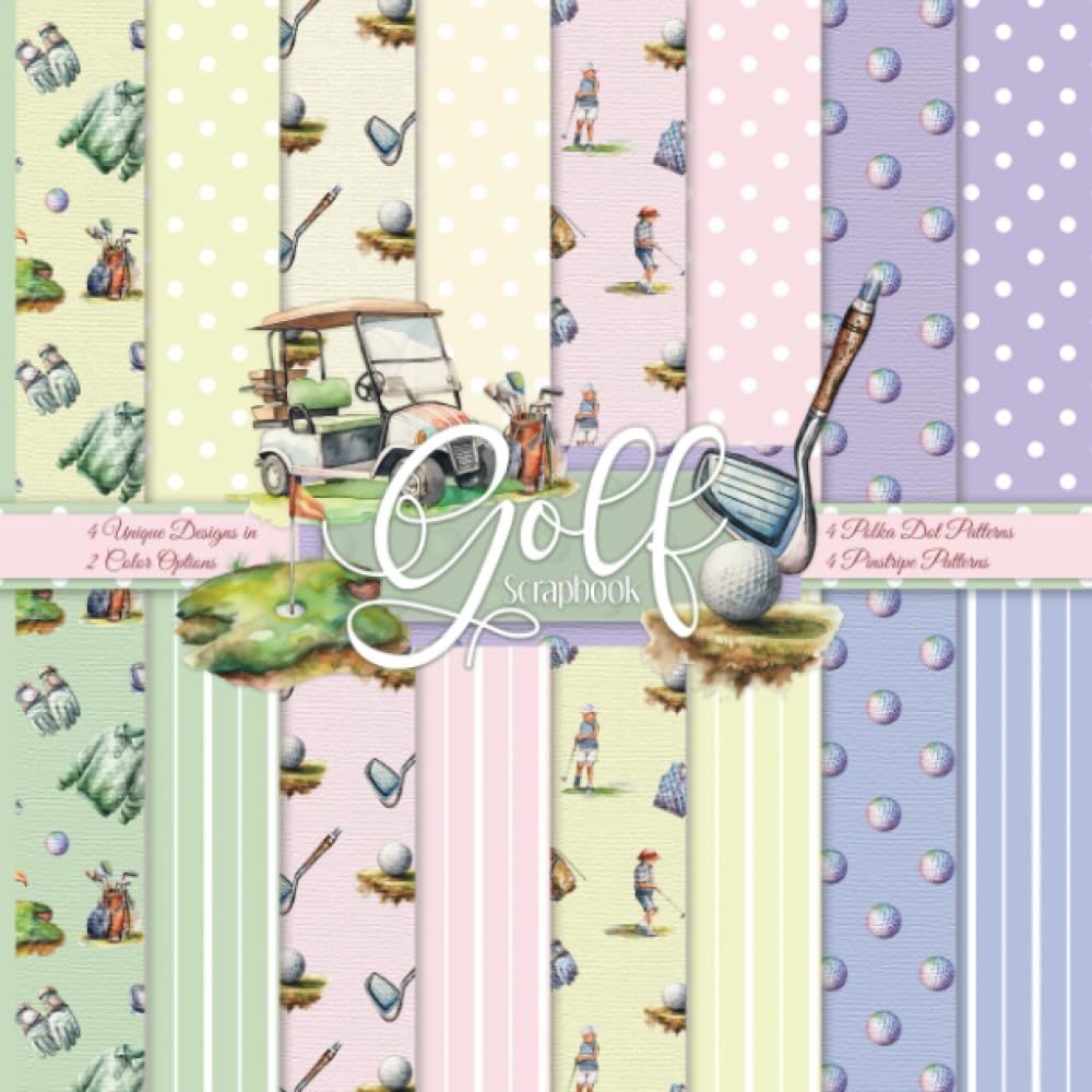 Golf Scrapbook: Golfing Craft Paper Pad for Scrapbooking and ...
