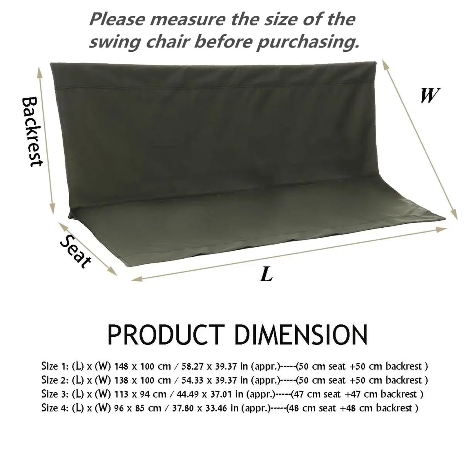 Balancoire 3 Places Exterieur ASkinds Patio Porch Swing Seat Cover, 2/3 ...
