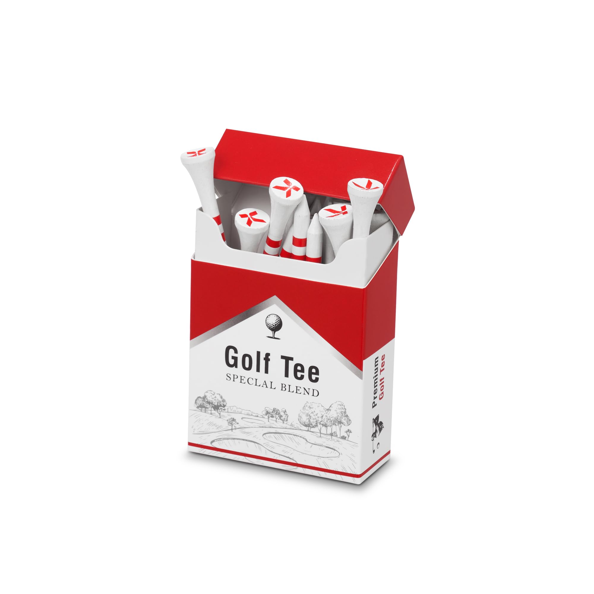 Snapklik.com : KVV Bamboo Golf Tees 18-Pack In Cigarette-Style Case ...