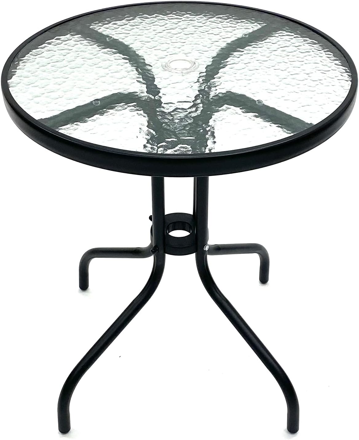 Round Glass Garden Table, Glass Patio Table, Balcony Table : Amazon.co ...