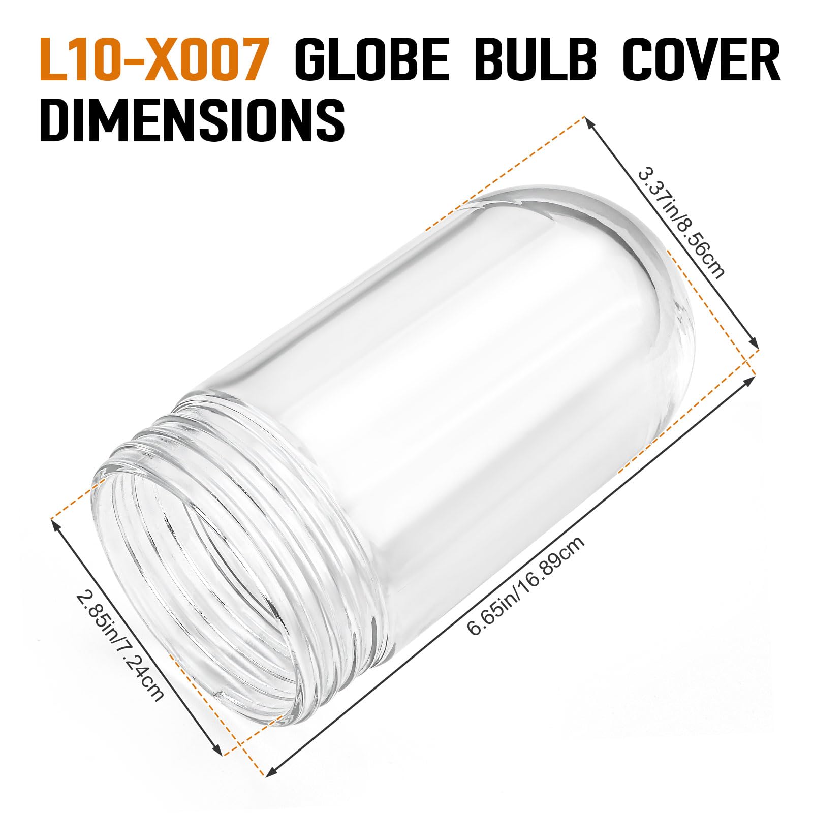 Light Bulb Covers KastLite Threaded Glass Globe Bulb Cover - Walk-in ...