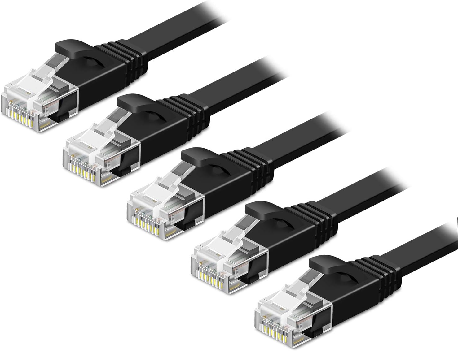Amazon.com: TNP Ethernet Cable Cat 6 Flat Cable, Cat 6 Ethernet Cable ...